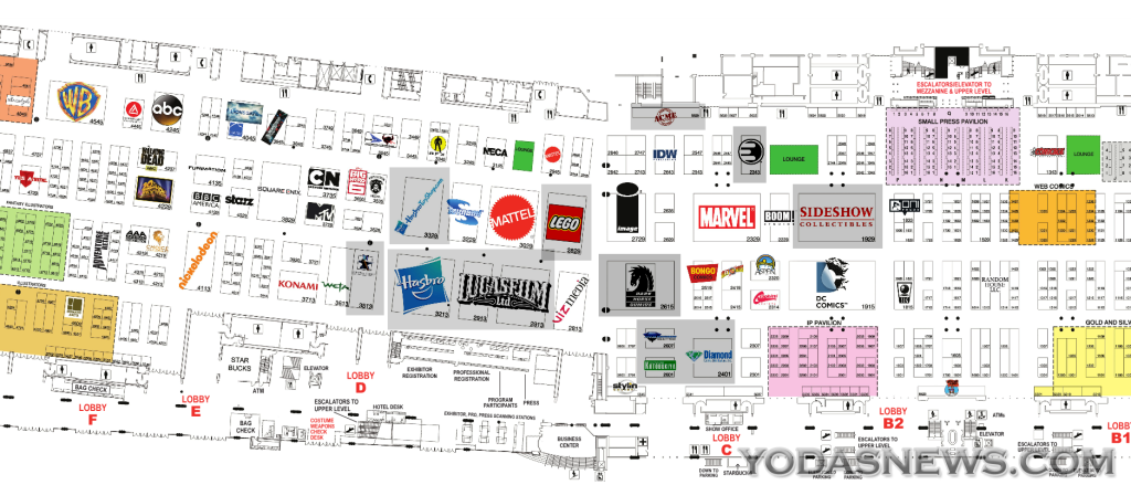 SDCC Hall Map ReleasedYODASNEWS.COM – A Daily Stop for all Star Wars News!